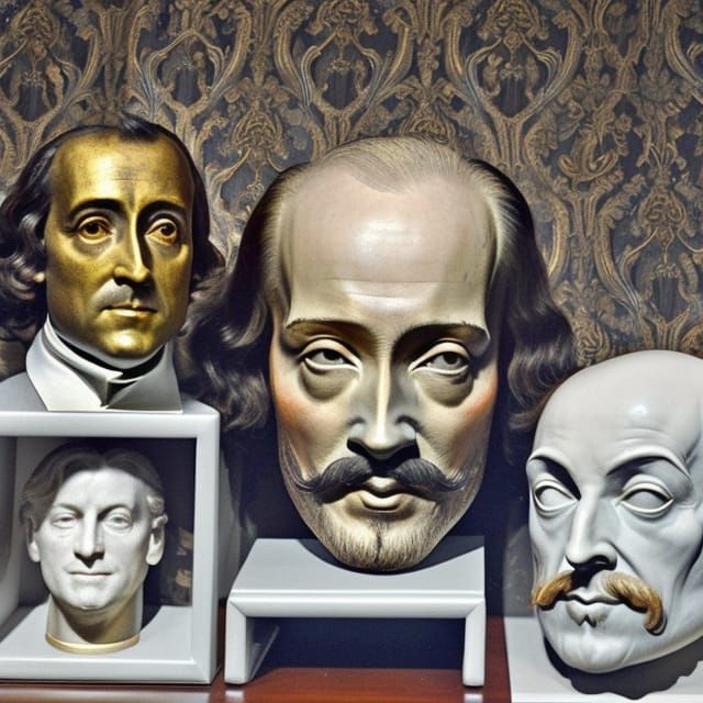 The taxidermized head of William Shakespeare - AI Generated Artwork ...