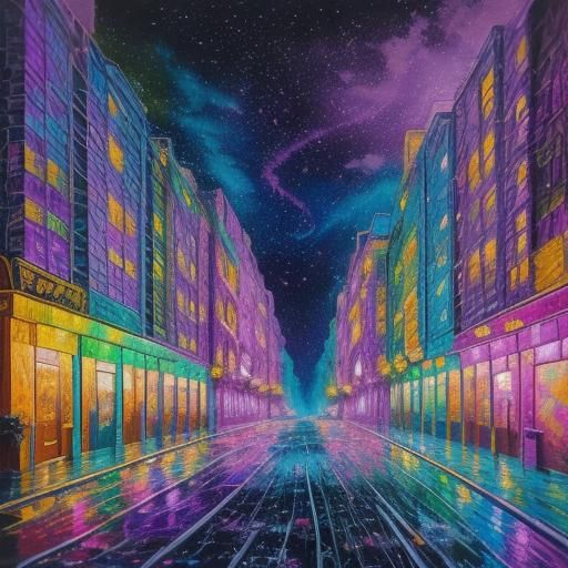 Neon Scenery - AI Generated Artwork - NightCafe Creator