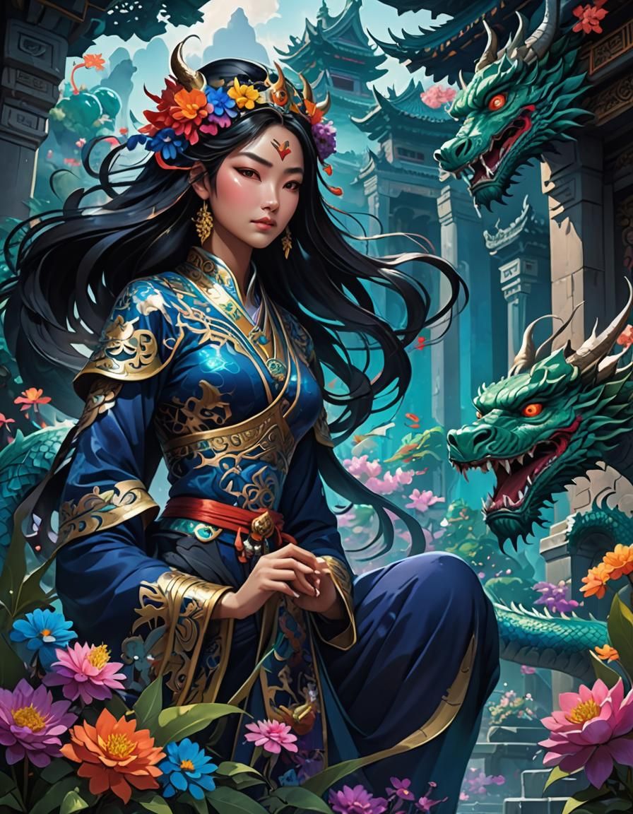 ( intricately detailed dreamlike poster illustration of a southeast ...