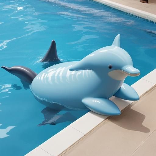 Inflatable dolphins 04 - AI Generated Artwork - NightCafe Creator