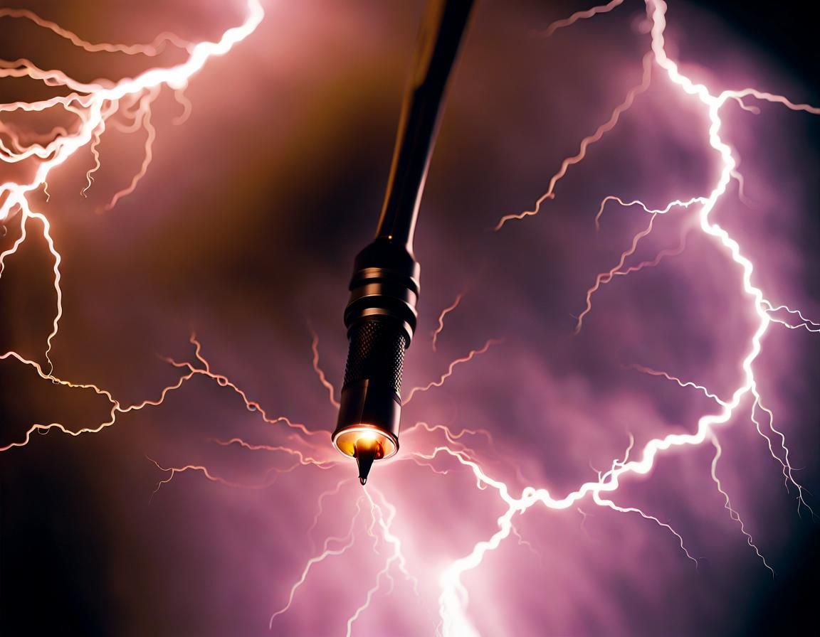 Lightning hitting flying bullet - AI Generated Artwork - NightCafe Creator