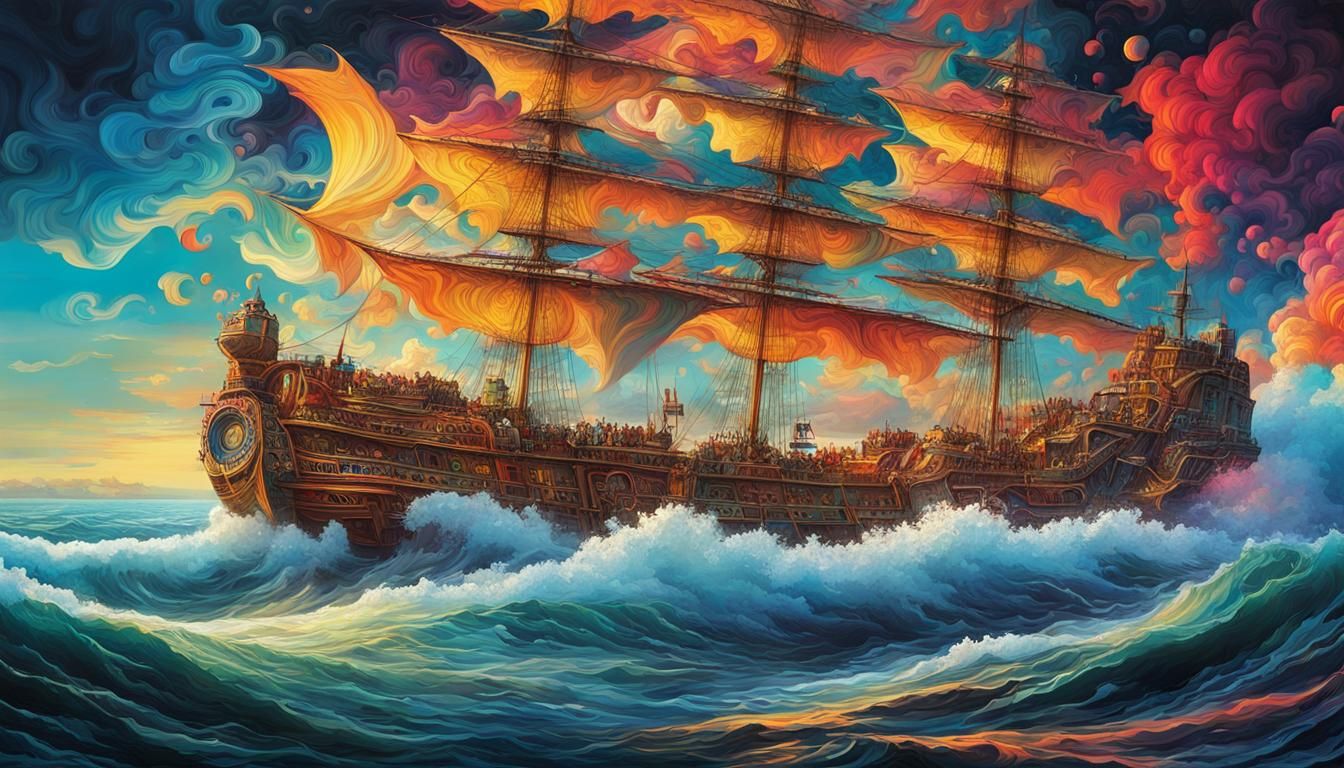 A fantasy tall ship - AI Generated Artwork - NightCafe Creator
