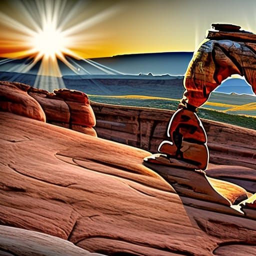 delicate arch, arches national park, beautiful, sunset, 8k matte finish ...