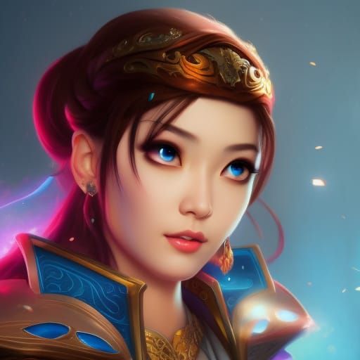 Female Mage Portrait - AI Generated Artwork - NightCafe Creator
