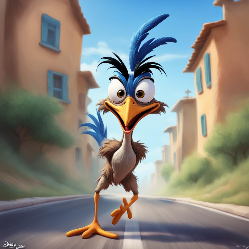 Funny Road Runner Cartoon - AI Generated Artwork - NightCafe Creator