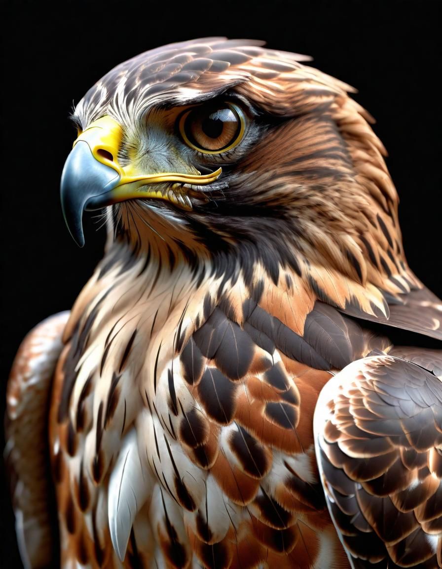 Hawk portrait I - AI Generated Artwork - NightCafe Creator