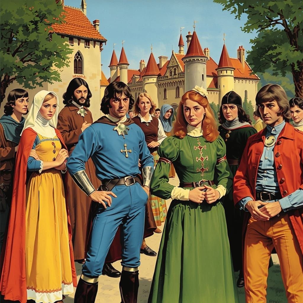 Medieval Fantasy in Vintage Pulp Style - AI Art