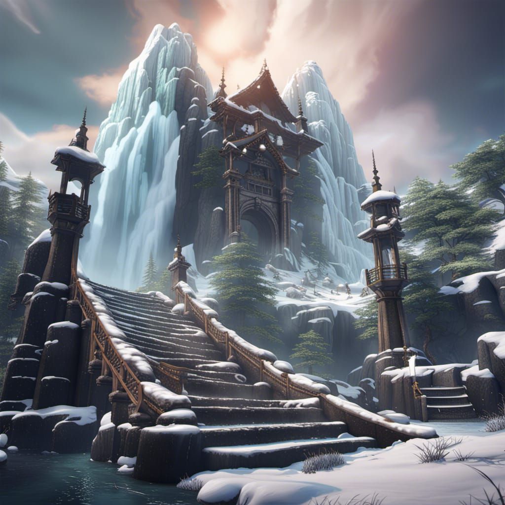The frozen gates of sanctuary - AI Generated Artwork - NightCafe Creator