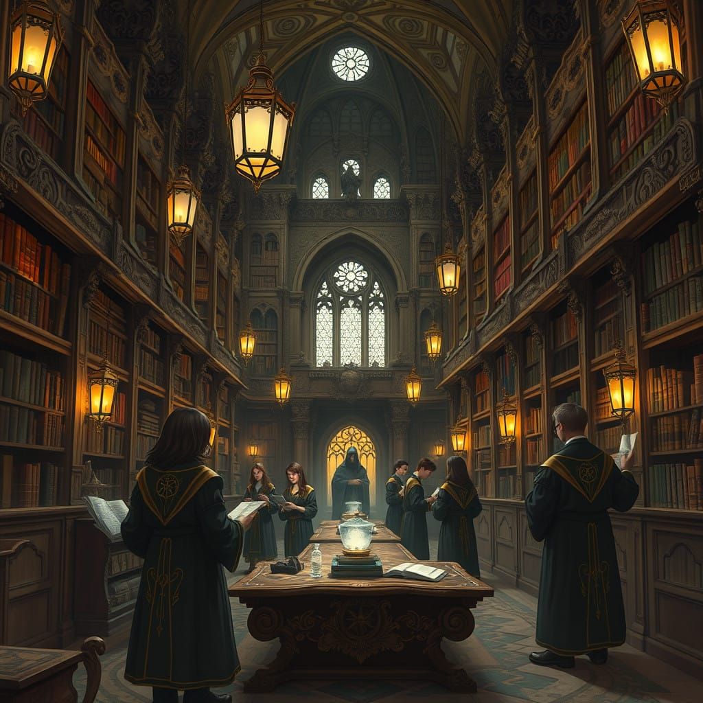 strixhaven students at the library - Mystical Scholars in El...