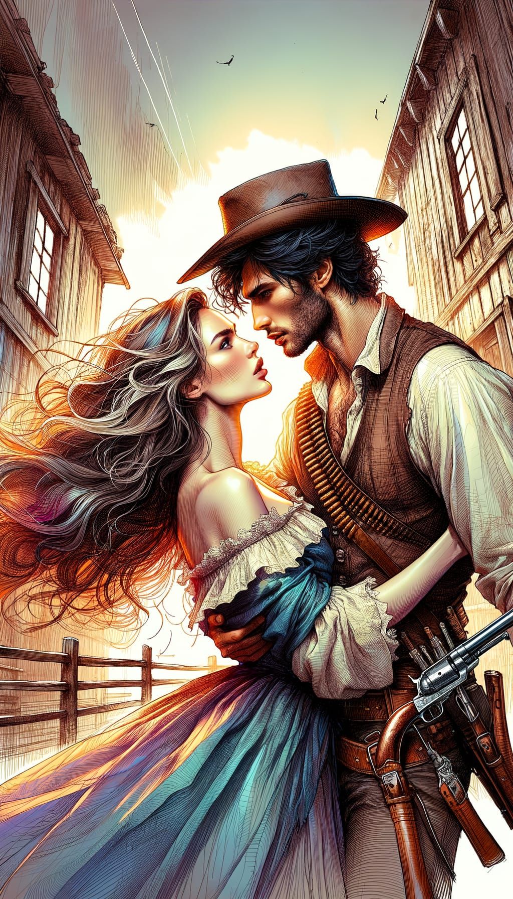 𝐑𝐨𝐥𝐚𝐧𝐝 𝐚𝐧𝐝 𝐑𝐨𝐬𝐞 𝐃𝐞𝐬𝐜𝐡𝐚𝐢𝐧 - AI Generated Artwork - NightCafe Creator