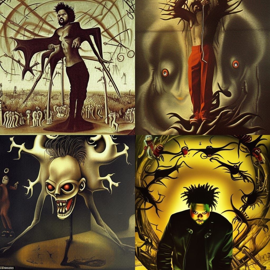 The Weeknd performs at the demonic music festival - AI Generated ...