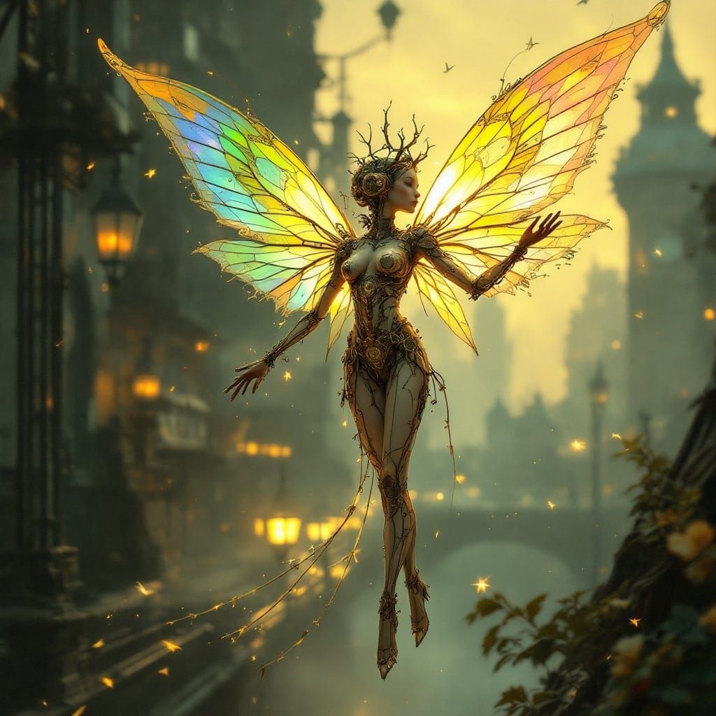 Steampunk Faerie Creature - AI Art