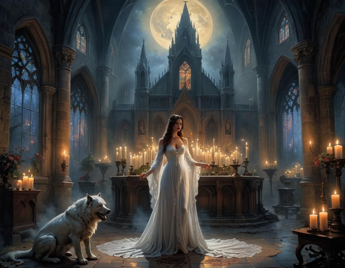 The Full moon church welcomes you - AI Generated Artwork - NightCafe ...
