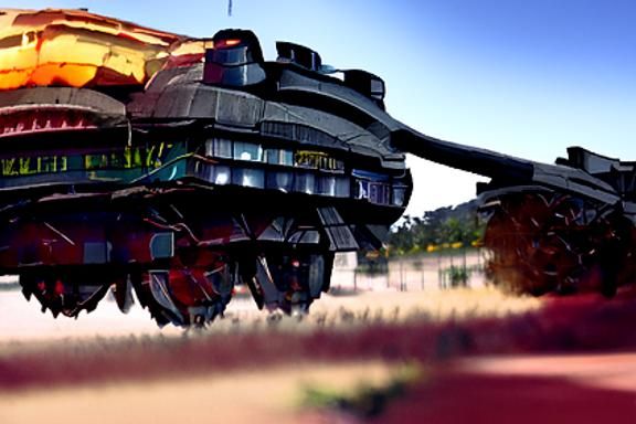 Sci-fi Hover Tank v1 - AI Generated Artwork - NightCafe Creator