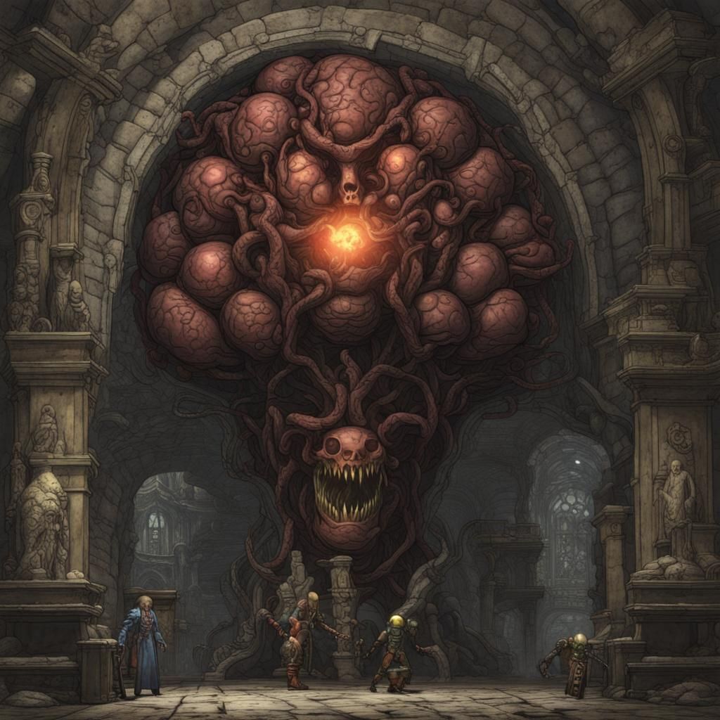 Metroid Mother Brain in Yharnam - AI Generated Artwork - NightCafe Creator