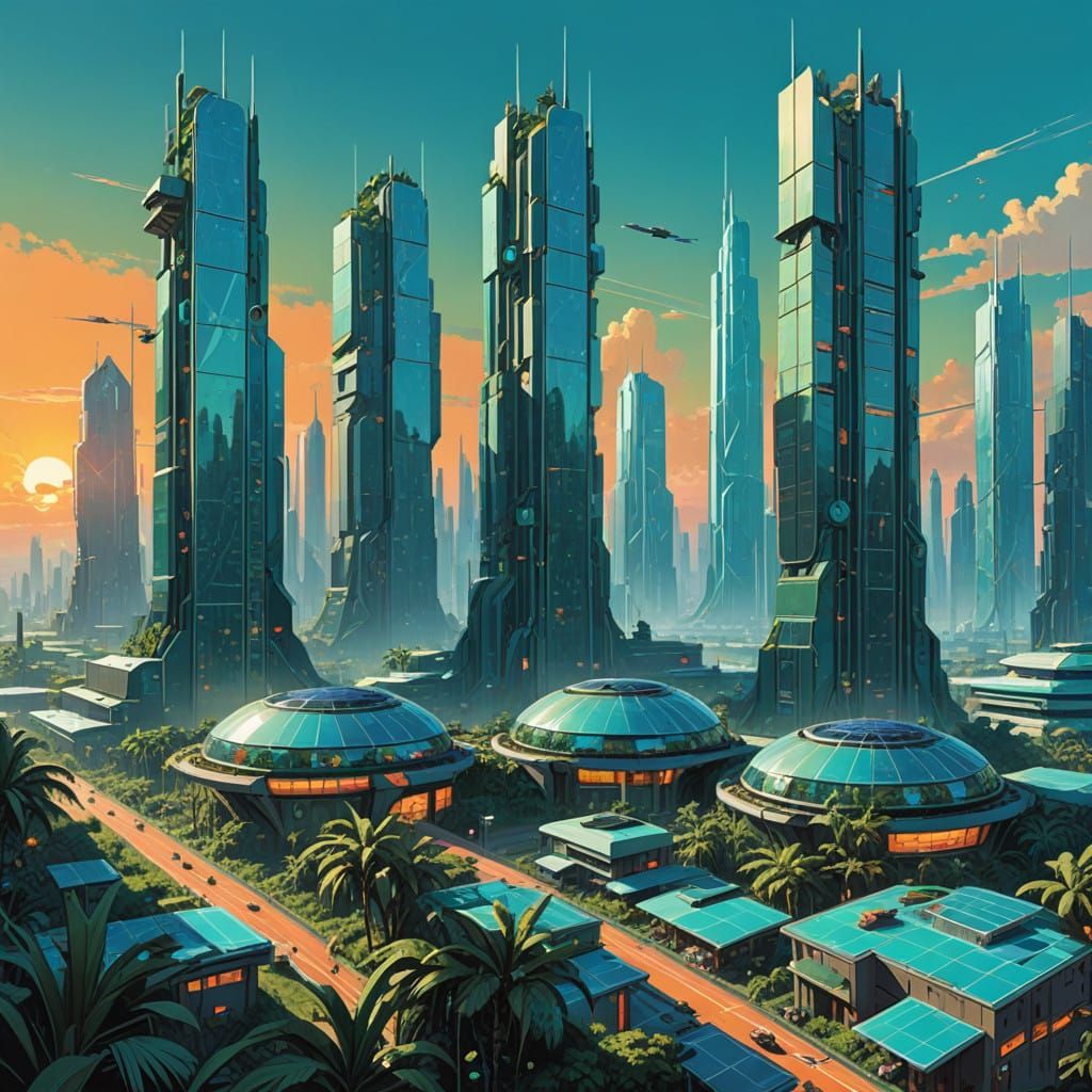 Solarpunk tropical city - Solarpunk tropical city