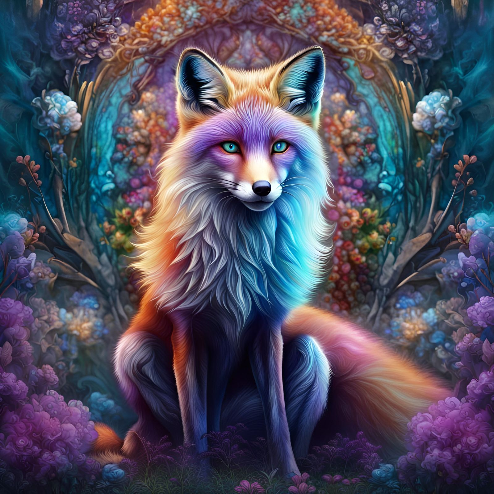 lilac fox - AI Generated Artwork - NightCafe Creator