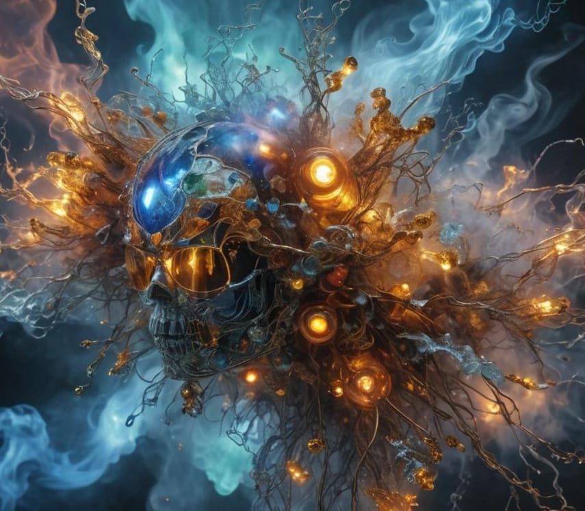 Exploding With Knowledge - AI Generated Artwork - NightCafe Creator