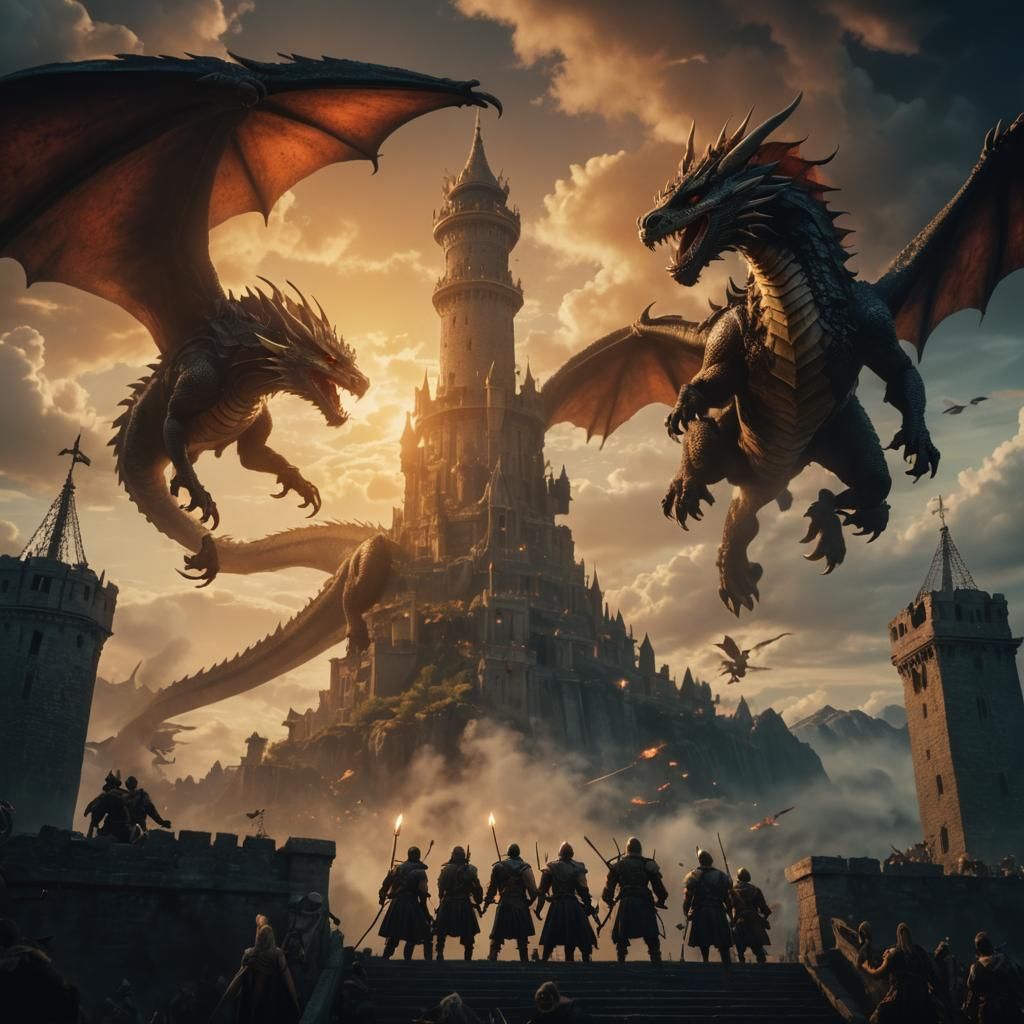 A variation of theme: "You attack from below and us dragons will attack ...