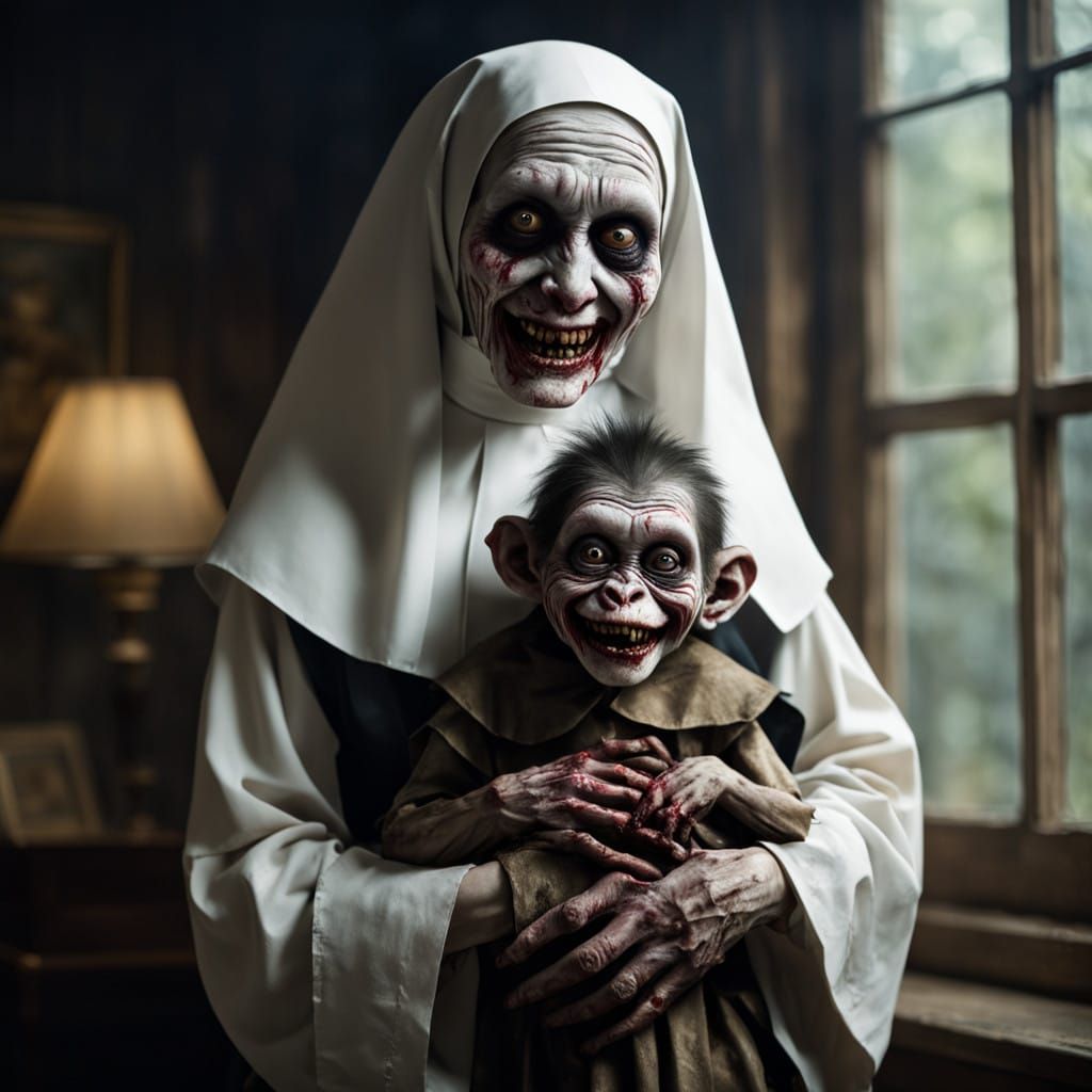 Zombie Monkey Monster Clown Nun Nursing A Zombie Monkey Monster Clown ...