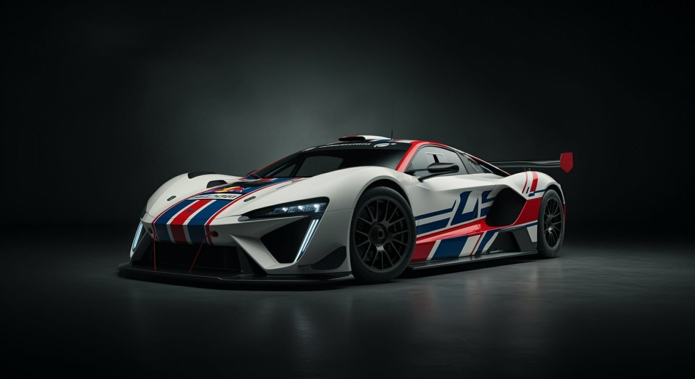 High-Performance Track Supercar in Moody Studio Se... - AI Art