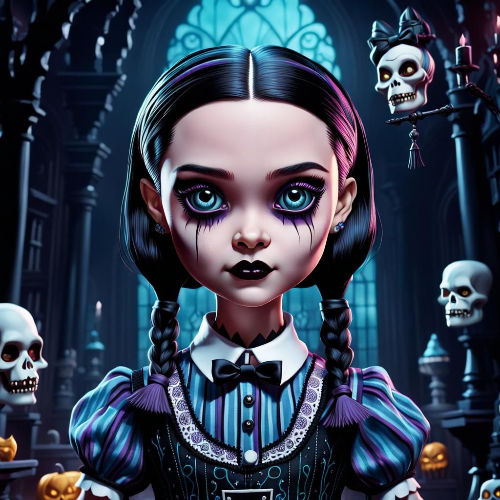 Wednesday Addams - AI Generated Artwork - NightCafe Creator