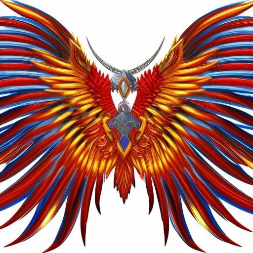 6 six Flaming wings gods messenger burning 6wings of flame representing ...