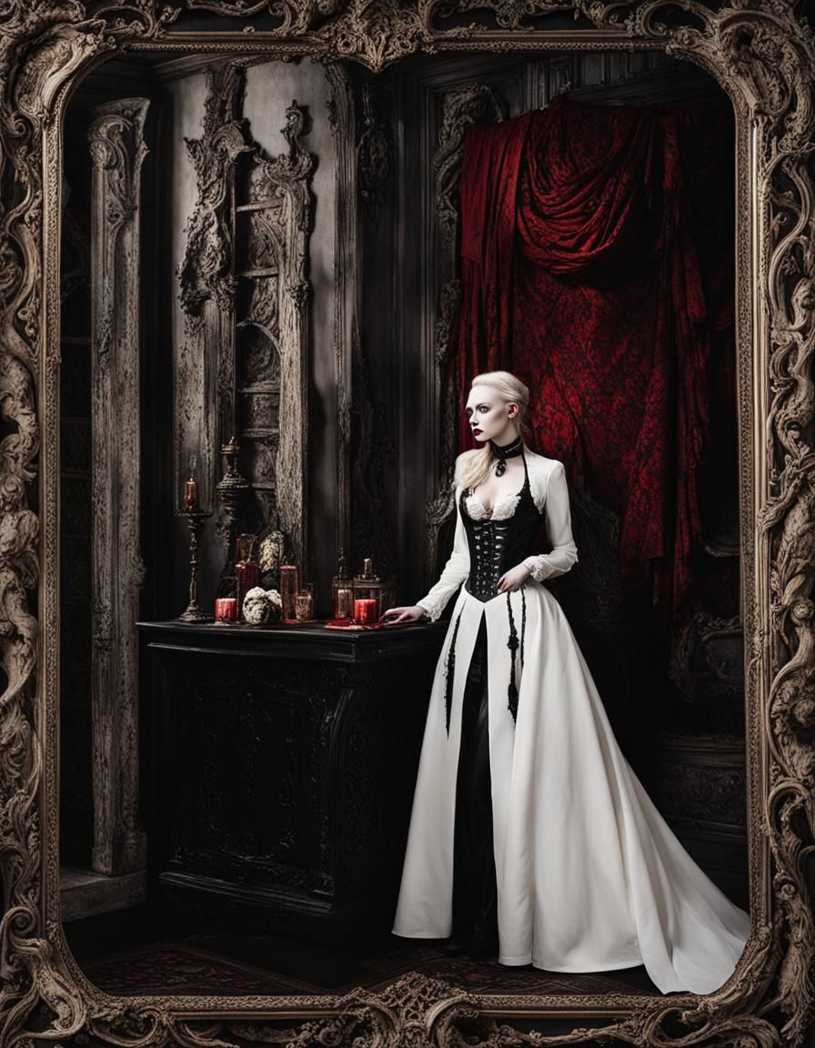 Gothic | Cursed | Splattered Dripping crimson portraits. | Descending ...