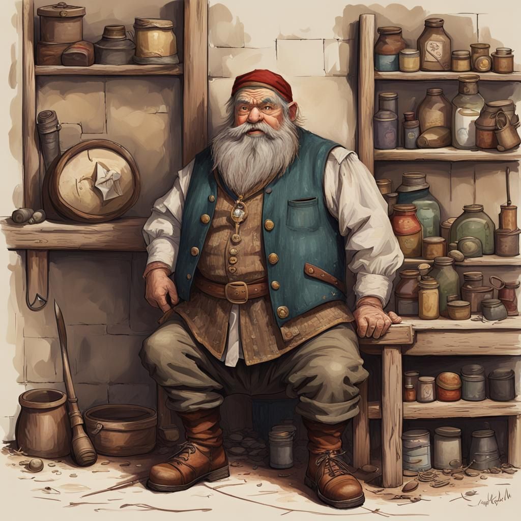 Make me a realistic picture of a Tailor dwarf - AI Generated Artwork ...