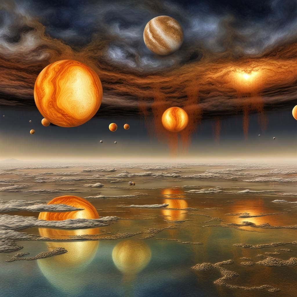 View from a distant planet in a distant solar system - AI Generated ...