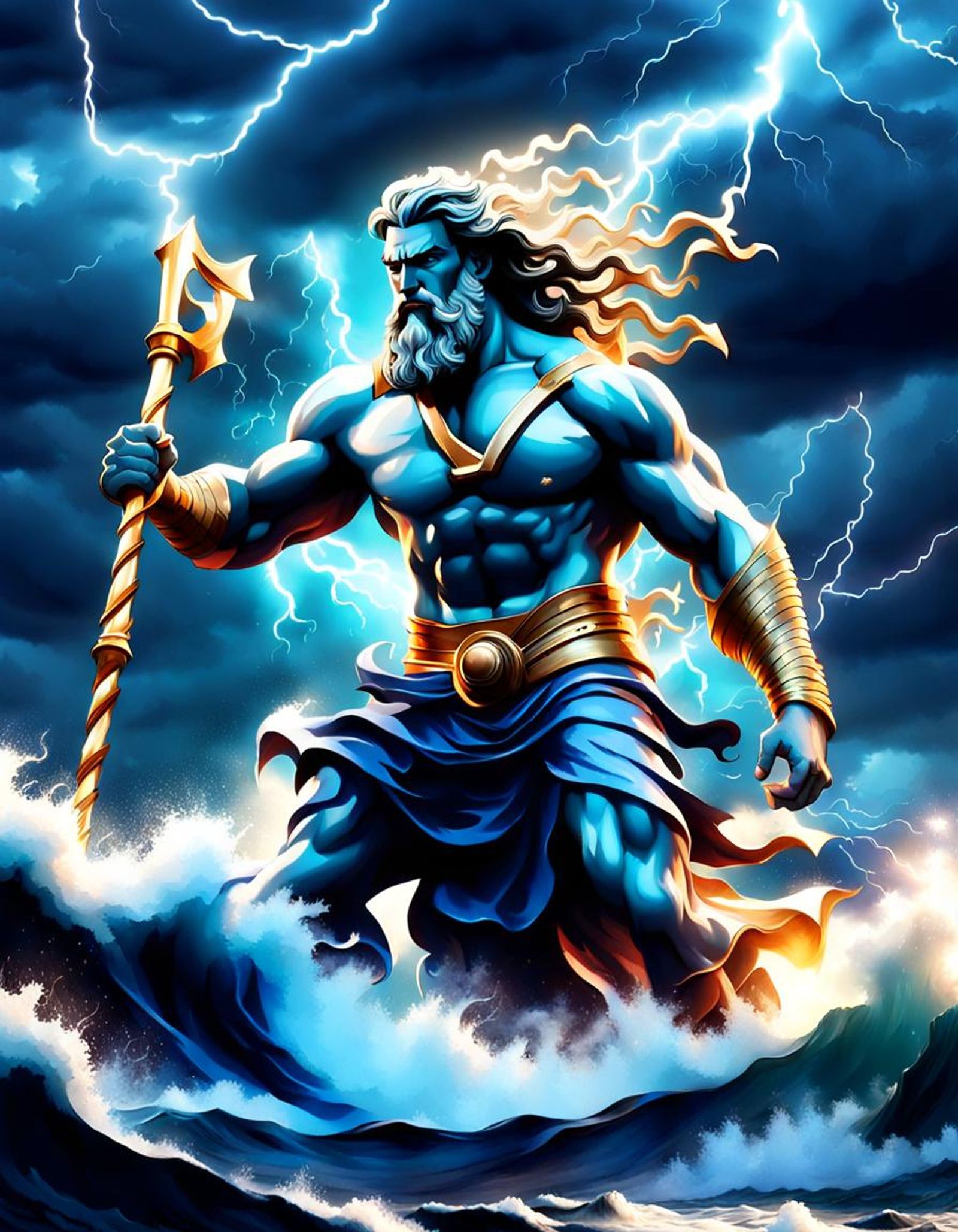 A VERY well described action packed scene of Greek God Poseidon coming ...