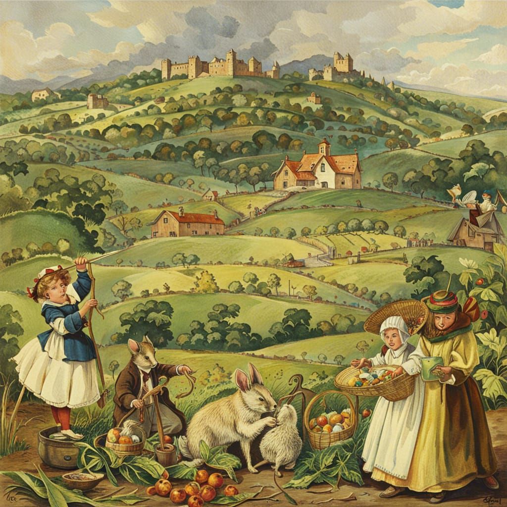 Beatrix Potter Style - AI Generated Artwork - NightCafe Creator