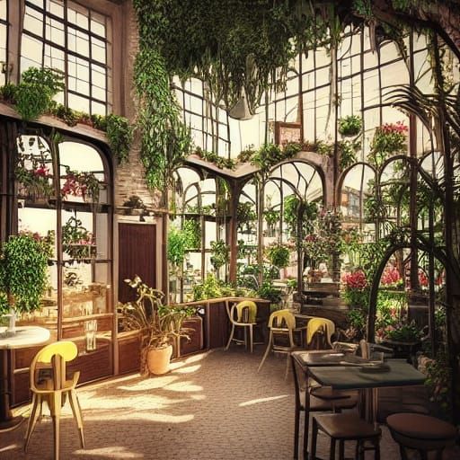 Cafe - AI Generated Artwork - NightCafe Creator