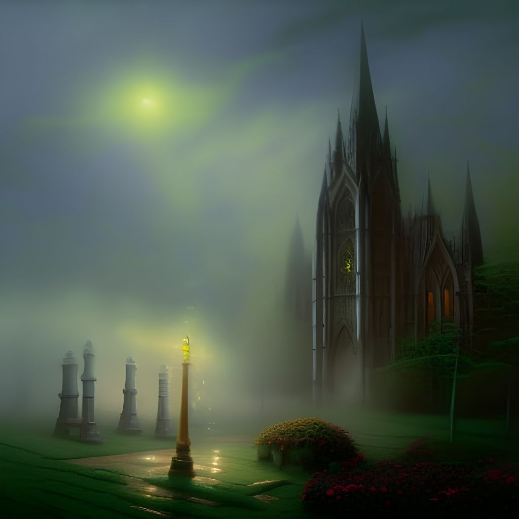Cemetery Fog - AI Generated Artwork - NightCafe Creator