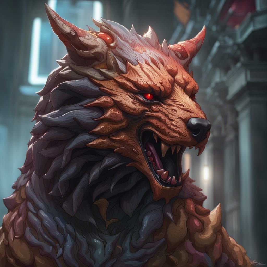 Kaiju Hellhound - AI Generated Artwork - NightCafe Creator