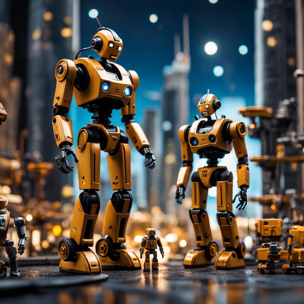 Microscopic Marvels: Toy Robots Invade Miniature M... - AI Art