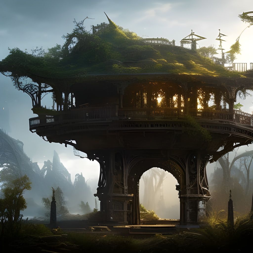 Treehouse - AI Generated Artwork - NightCafe Creator