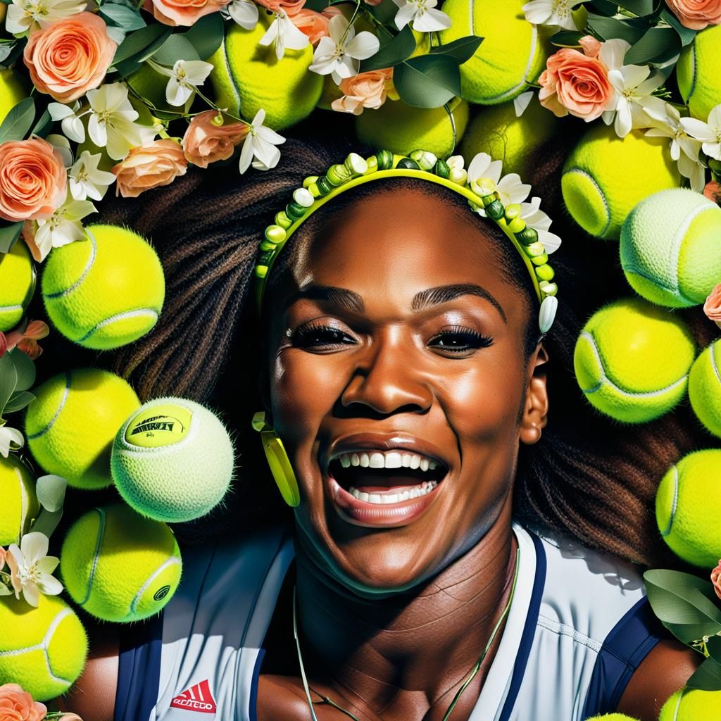 Serena Williams - Reknowned Tennis Legend - AI Generated Artwork ...