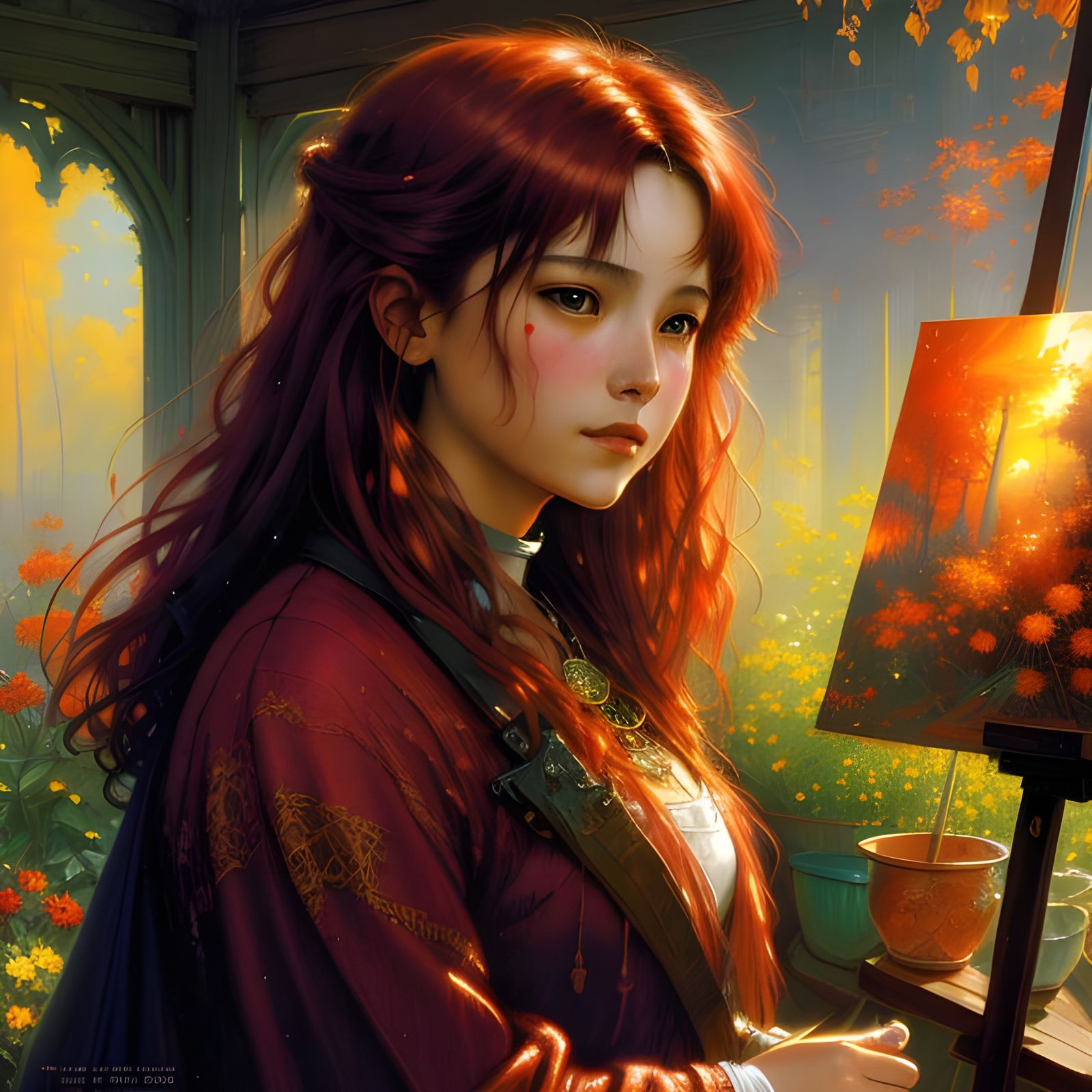 Home, polychromatic colors volumetric light red, Orange yellow backlit sunny warm Carne ...