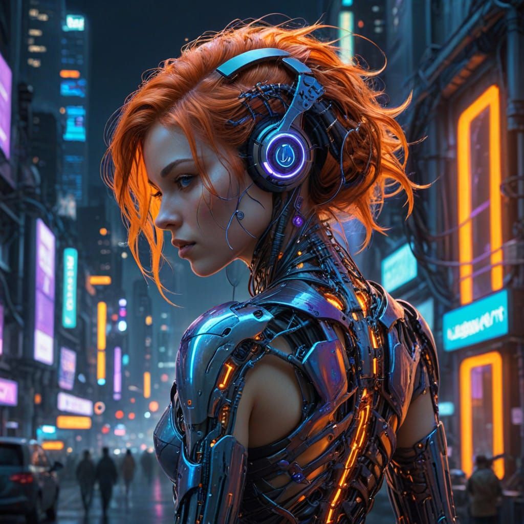 Nyla - Cyberpunk Goddess in Neon Metropolis