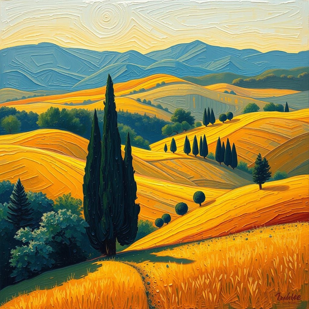 Surreal Renaissance Landscape in Neo-Impressionist... - AI Art