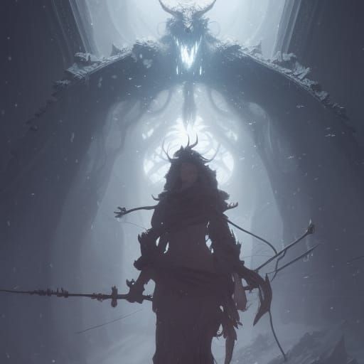 Snow demon - AI Generated Artwork - NightCafe Creator