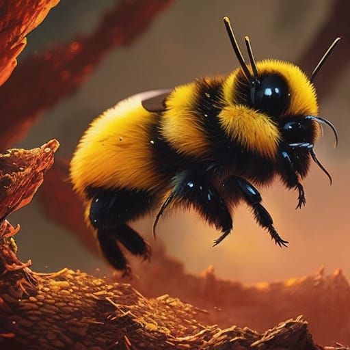 The lesser known Brazilian Jumping Bee. - AI Generated Artwork ...