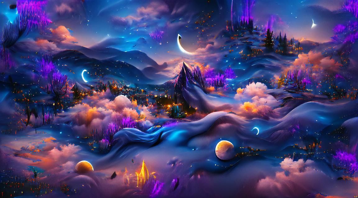 Night Sky landscape - AI Generated Artwork - NightCafe Creator