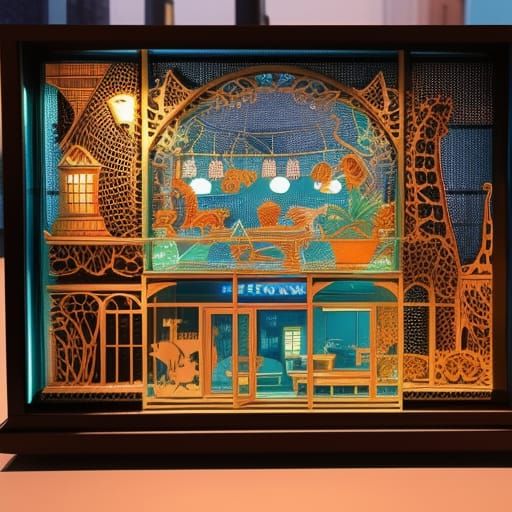 Lasercut Shadowbox - AI Generated Artwork - NightCafe Creator