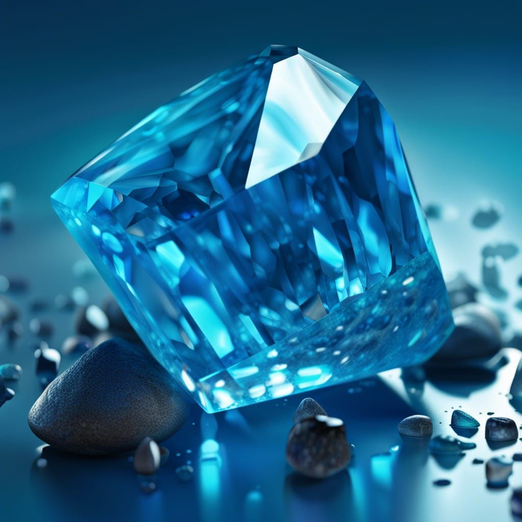December-Blue Topaz - AI Generated Artwork - NightCafe Creator