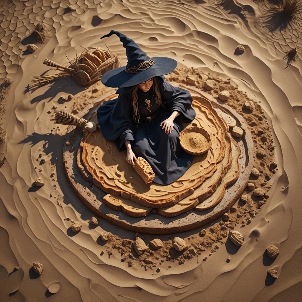 A sand witch sandwich sitting in the sand. - AI Generated Artwork ...