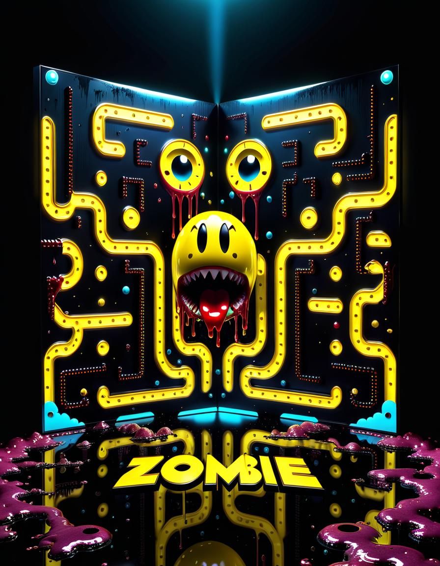 Zombie Pac-Man - AI Generated Artwork - NightCafe Creator