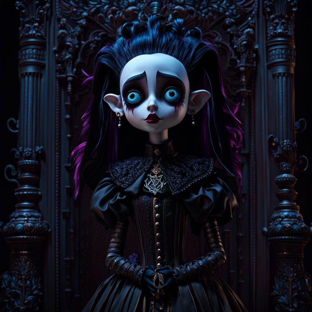 Gothic Puppet Girl - AI Generated Artwork - NightCafe Creator