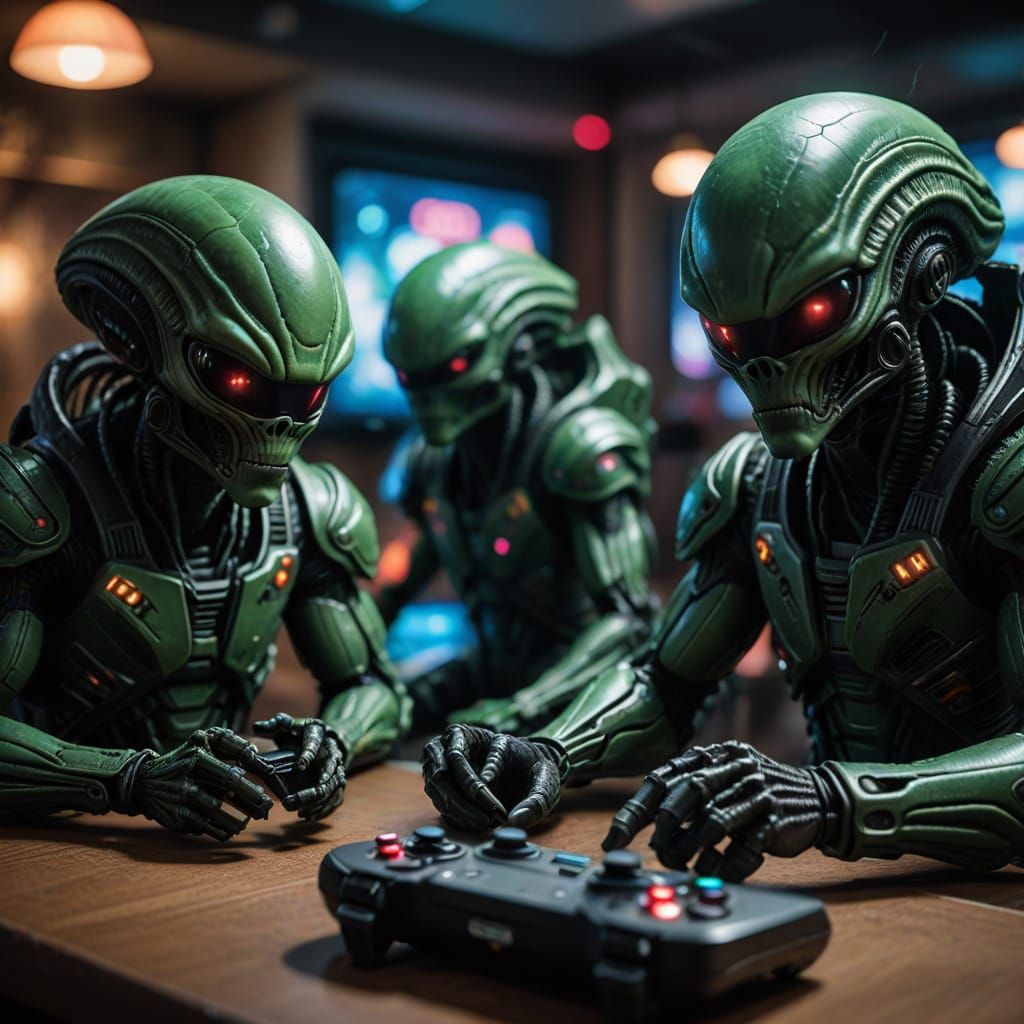 Aliens playing video games - Aliens playing video games